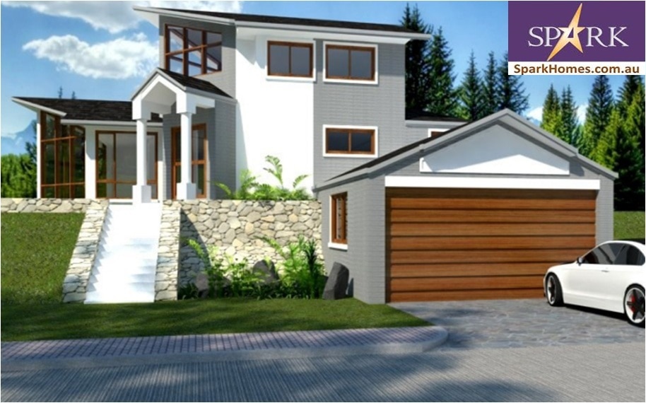 Sloping Land Kit Home Design 256 - Spark Homes