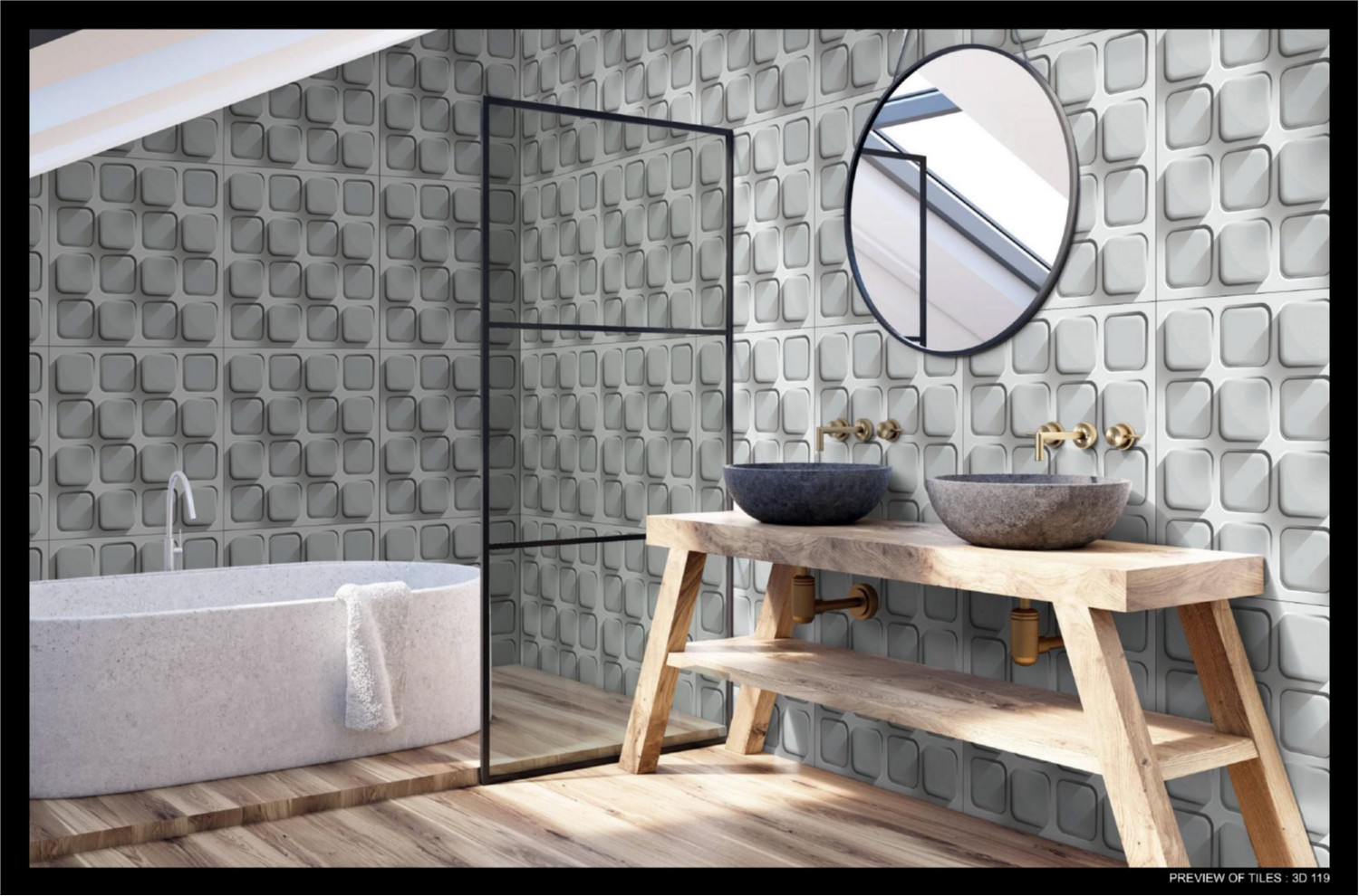 600*600 3D Ceramic floor Tiles - Spark Homes